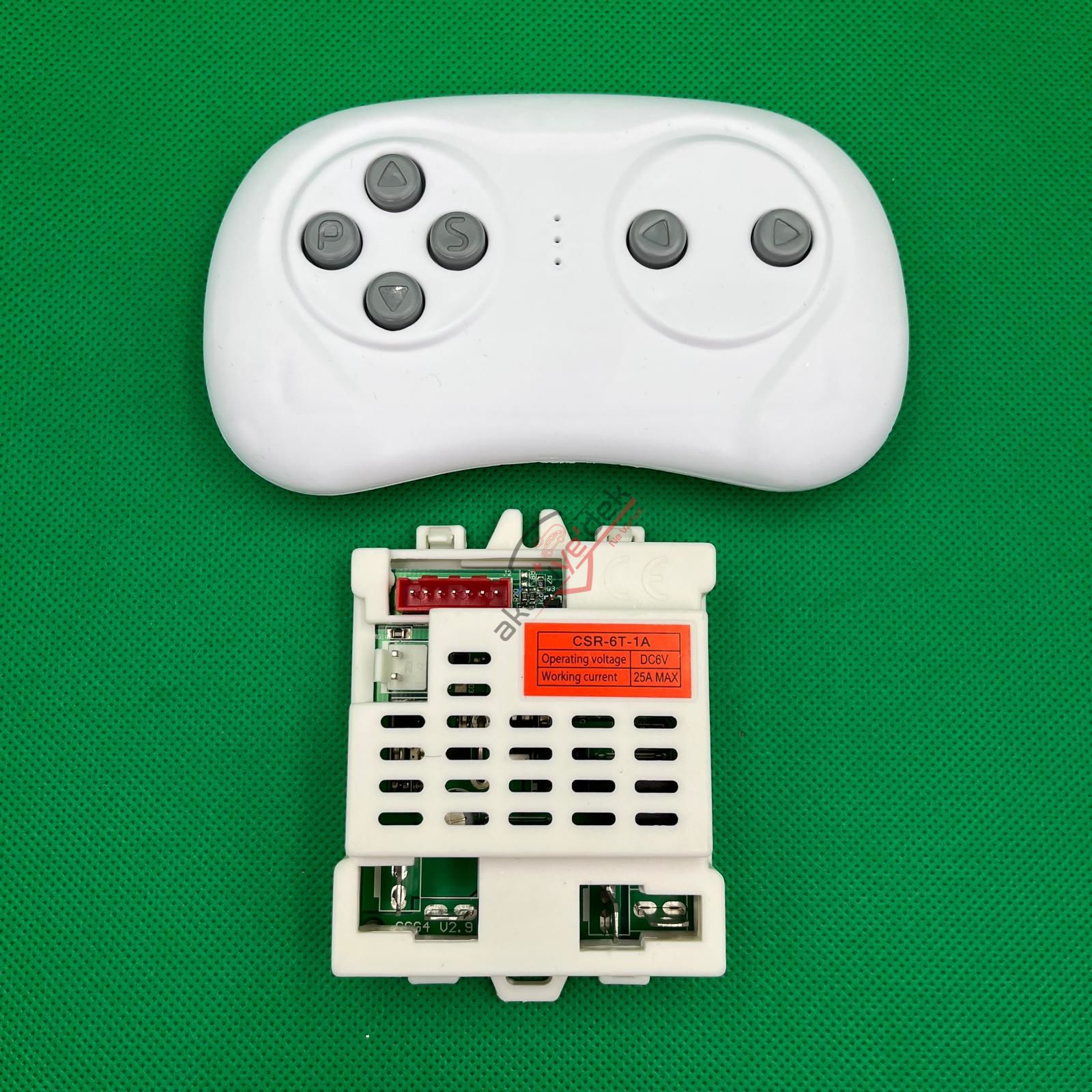 Dolu Tiago 6v Kumandalı Akülü Araba Anakart-Kumanda Seti Kırmızı CSR-6T-1A - K2-A3 - akuluyedek.net